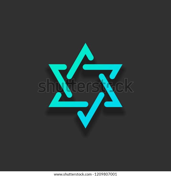 Star David Simple Icon Colorful Logo Stock Vector (Royalty Free) 1209807001