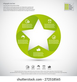 Star Design Template Infographics Display Information Stock Vector ...