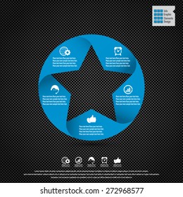 Star Design Template Infographics On Carbon Stock Vector (Royalty Free ...