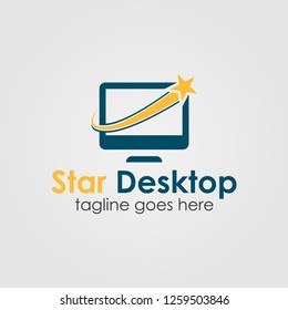 Star Desktop Logo Template Design Stock Vector (Royalty Free ...