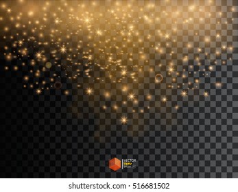 Star Effects Stardust On Transparent Background Stock Vector (Royalty ...