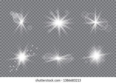 Star Explodes On Transparent Background Sparkling Stock Vector (Royalty ...
