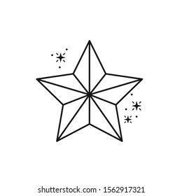 Star Fantasy Line Design Vector Illustration Stock Vector (Royalty Free ...