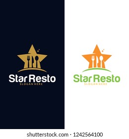 Star Food Logo Concept Stock Vector (Royalty Free) 1242564100 ...