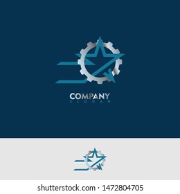 Star Gear Logo Designs Concept Vector Stock Vector (Royalty Free ...