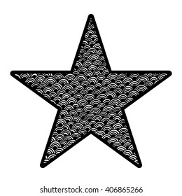 Star Geometric Shape Style Zentangle White Stock Vector (Royalty Free ...