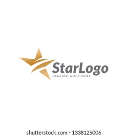 Star Gold Logo Icon Vector Template Stock Vector (Royalty Free ...