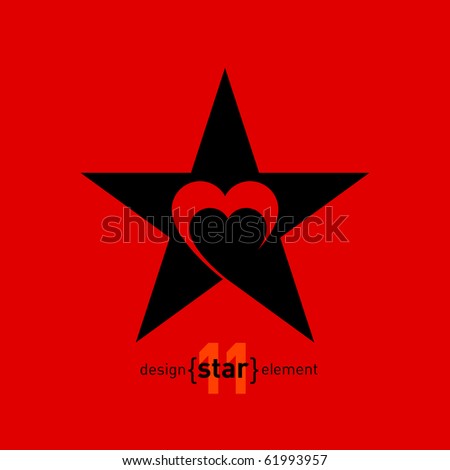 Star Heart Logo Template Abstract Vector Stock Vector (Royalty Free ...
