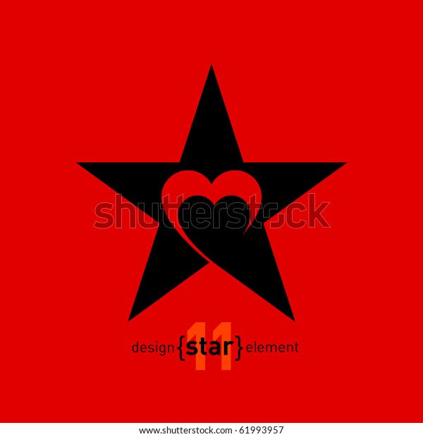 Star Heart Logo Template Abstract Vector Stock Vector (Royalty Free ...
