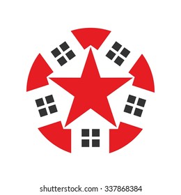 Star House Logo Vector Stock Vector (Royalty Free) 337868384 | Shutterstock