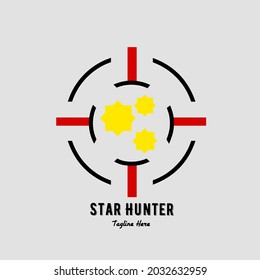 Star Hunter Logo Red Line Scope Stock Vector (Royalty Free) 2032632959 ...