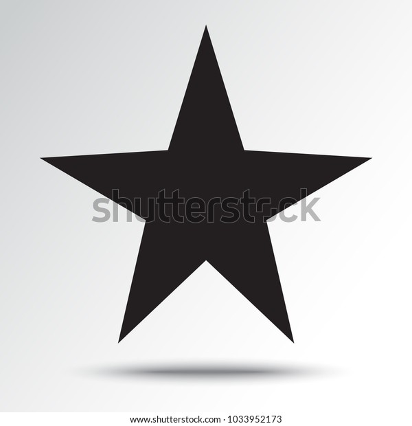 Star Icon Black Silhouette Shadow Vector Stock Vector (Royalty Free ...