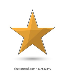 Star Icon Fivepointed Star Symbol Has Stock Vector (Royalty Free ...