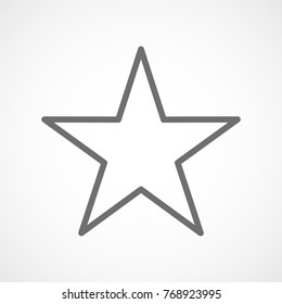 Star Icon Flat Design Gray Star Stock Vector (Royalty Free) 768923995