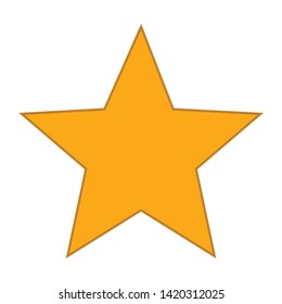 Star Icon Flat Illustration Star Vector Stock Vector (Royalty Free ...