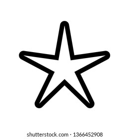Star Icon Rounded Corners Bold Linear Stock Vector (Royalty Free ...