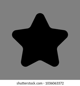 Star Icon Rounded Corners Vector Black Stock Vector (Royalty Free ...