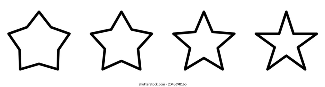Star Icon Set Linear Stars Different Stock Vector (Royalty Free ...