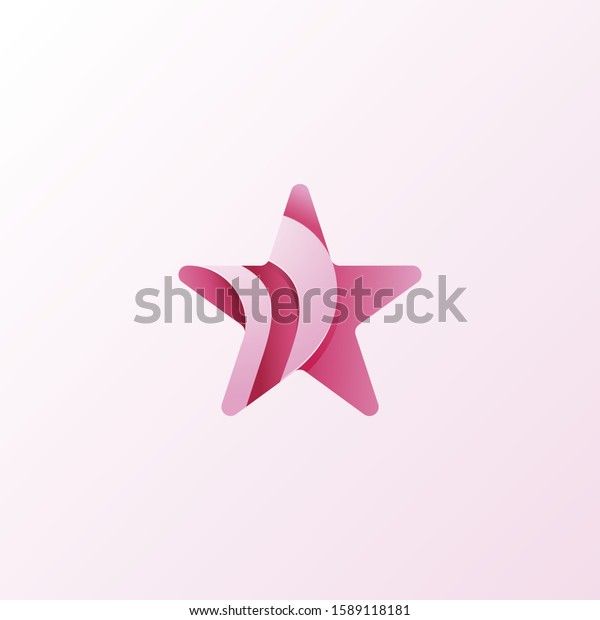 Star Icon Wavy Simple Icon Design Stock Vector (Royalty Free ...
