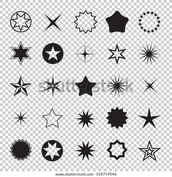 Star Icons Star Pictogram Set Star Stock Vector (Royalty Free ...