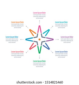 Star Infographic Template Eight Steps Star Stock Vector (Royalty Free ...