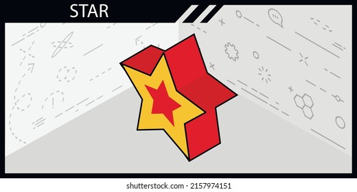 1,750 3d star isometric logo Images, Stock Photos & Vectors | Shutterstock