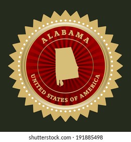 Gold Star Label Map Alabama Vector: เวกเตอร์สต็อก (ปลอดค่าลิขสิทธิ์ ...