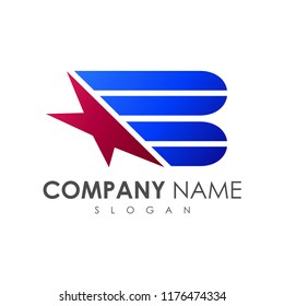 Star Letter B Logo Design: vector de stock (libre de regalías ...