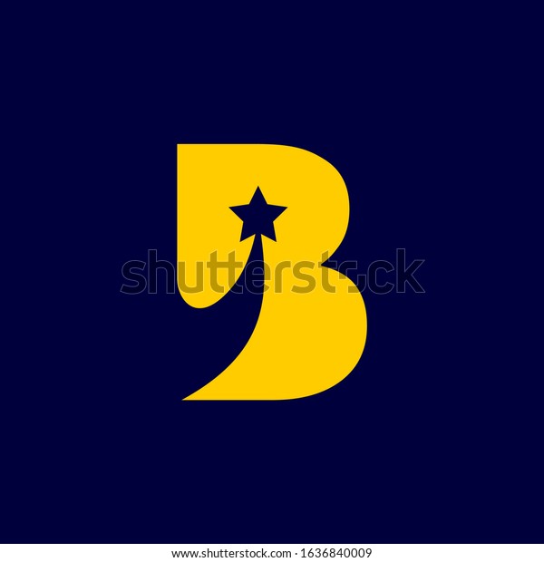 Star Letter B Logo Vector Stock Vector (Royalty Free) 1636840009
