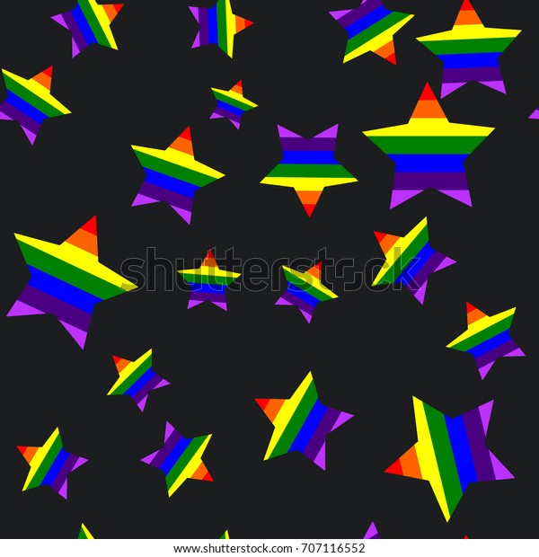 Star Lgbt Color Pattern Tolerance Symbol Stock Vector (Royalty Free ...