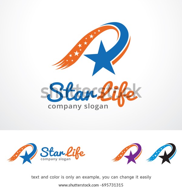 Star Life Logo Template Design Vector Stock Vector (Royalty Free ...