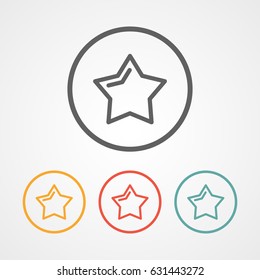 Star Line Logo Icon Various Color Stock Vector (Royalty Free) 631443272 ...