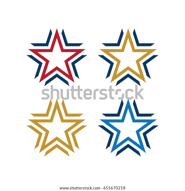 Star Line Logo Template Stock Vector (Royalty Free) 655670218 ...