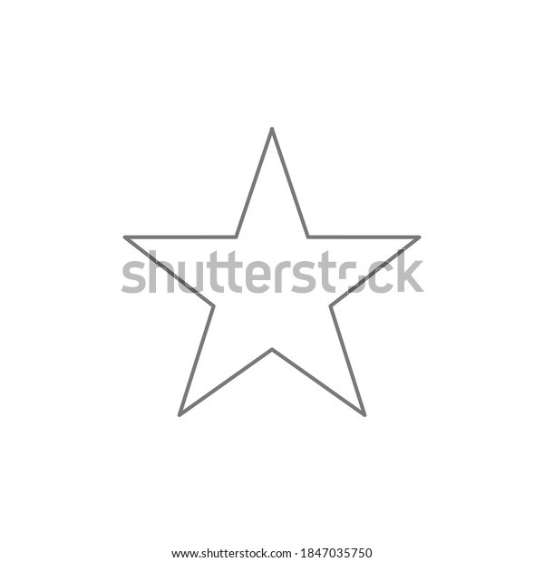 Star Line Shape Isolated On White Stock Vector (Royalty Free ...