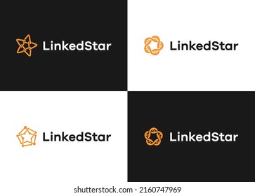 Star Link Logo Icon Concept Stock Vector (Royalty Free) 2160747969 ...