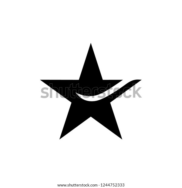 Star Logo Check Symbol Stock Vector (Royalty Free) 1244752333 ...