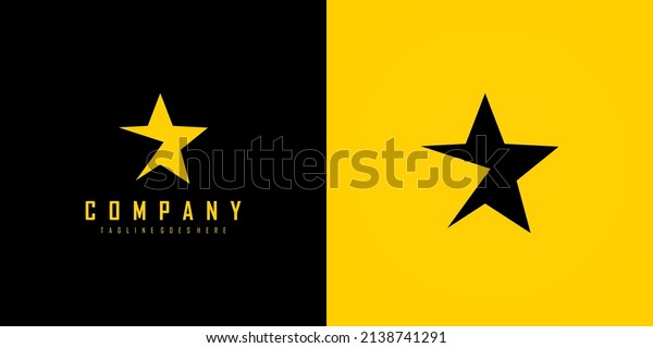 Star Logo Image Yellow Black Star Stock Vector (Royalty Free ...