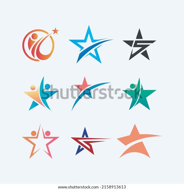 Star Logos Collection Symbol Designs Business Stock Vector (Royalty ...