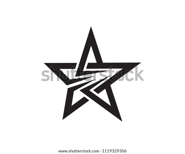 Star Monogram Logo Design Template Stock Vector (Royalty Free ...