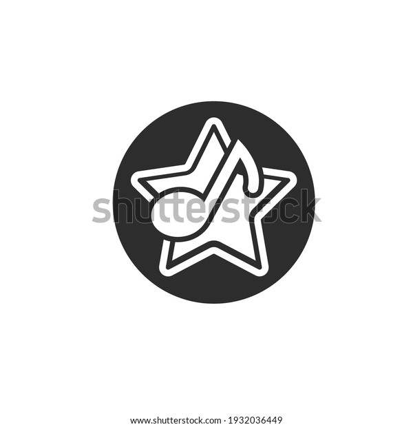 Star Music Note Vector Illustration Icon Stock Vector (Royalty Free ...