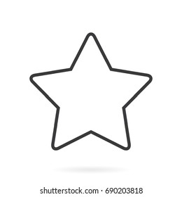 Star Outline Star Template Star Line Stock Vector (Royalty Free ...