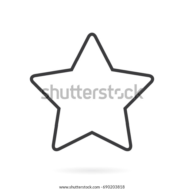 Star Outline Star Template Star Line Stock Vector (Royalty Free ...
