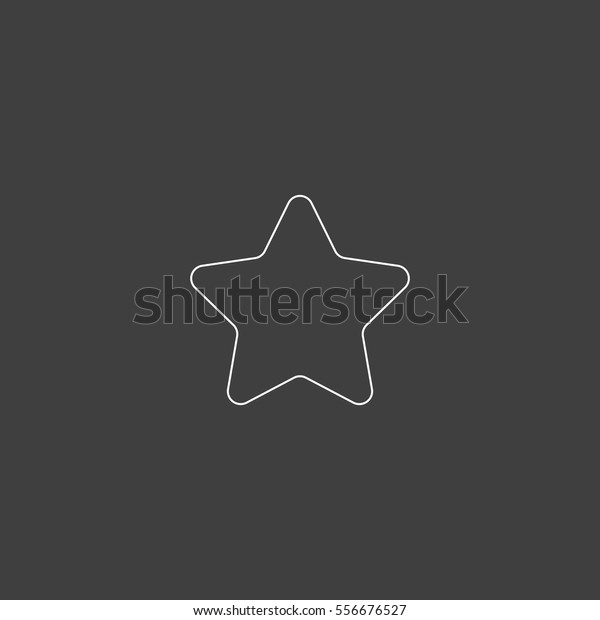 Star Outline Vector Icon Contour Line Stock Vector (Royalty Free ...