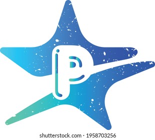 Star P Letter Logo Design Stock Vector (Royalty Free) 1958703256 ...