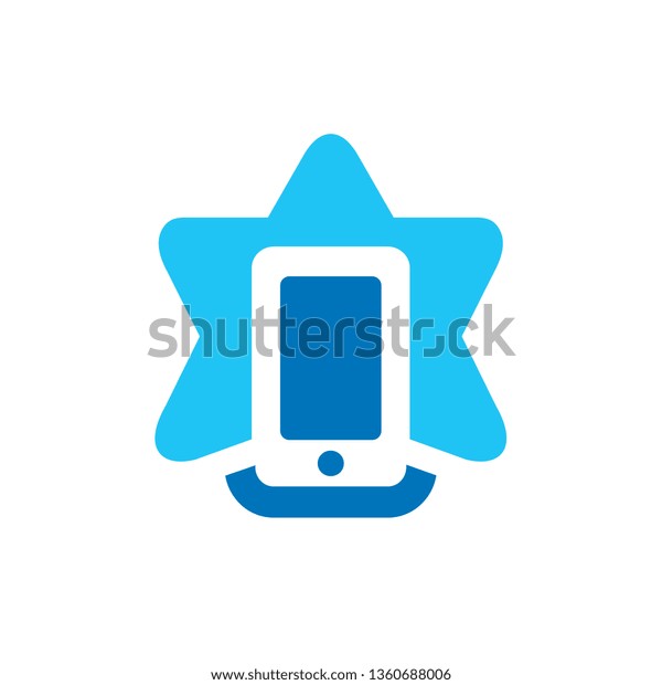 Star Phone Logo Design Mobile Phone Stock Vector (Royalty Free ...