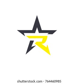 Star R Yellow Logo Stock Vector (Royalty Free) 764460985 | Shutterstock