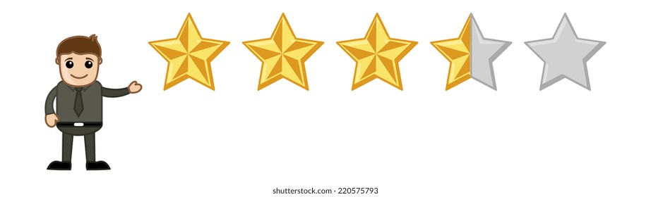 Star Rating Cartoon Vector Stock Vector (Royalty Free) 220575793 ...