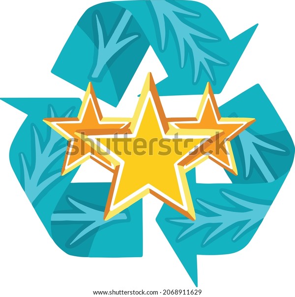 Star Recycling Vector Icon Symbol Superior Stock Vector (Royalty Free ...
