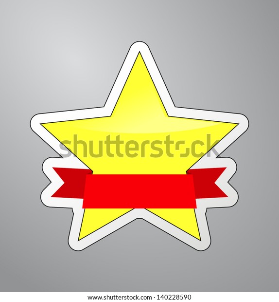 Star Ribbon Vector Illustration Stock Vector (Royalty Free) 140228590 ...