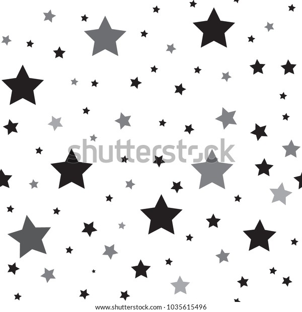 Star Seamless Pattern Black Grey Retro Stock Vector (Royalty Free ...